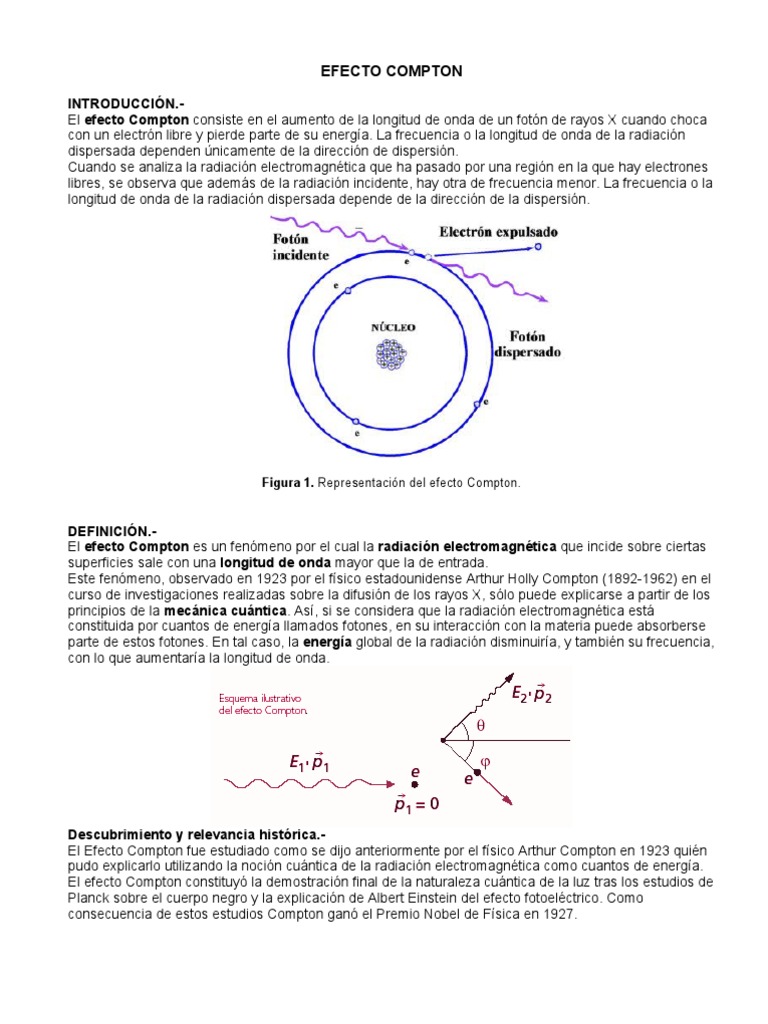 Efecto Compton y Fotoelectrico | Descargar gratis PDF | Efecto fotoeléctrico | Fotón