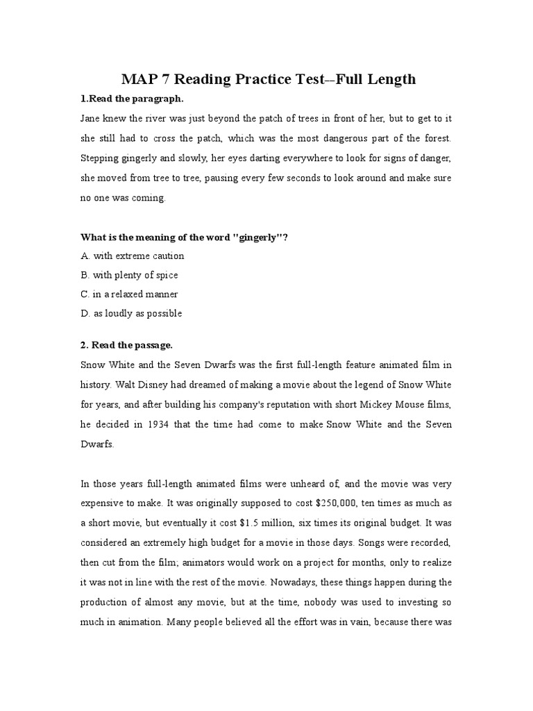 MAP 7 Reading Practice Test-Full Length | PDF | Deforestation | Atlantis