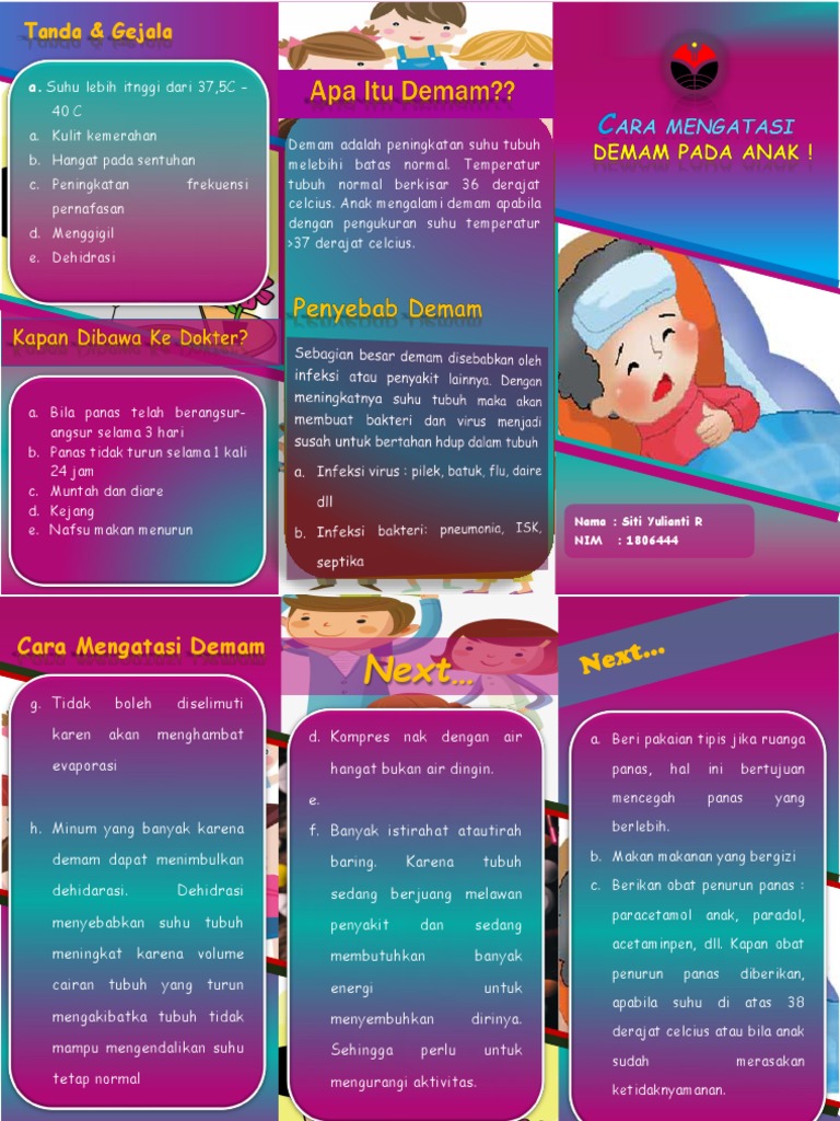Leaflet Demam Pada Anak | PDF
