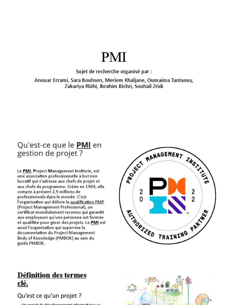 Définition et Rôle du PMI en Projet | PDF | Business | Gestion de projet