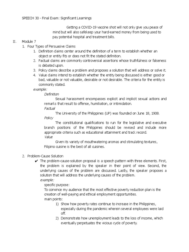 Speech 30 Major Learning Module 7 | PDF | Poverty | Poverty & Homelessness