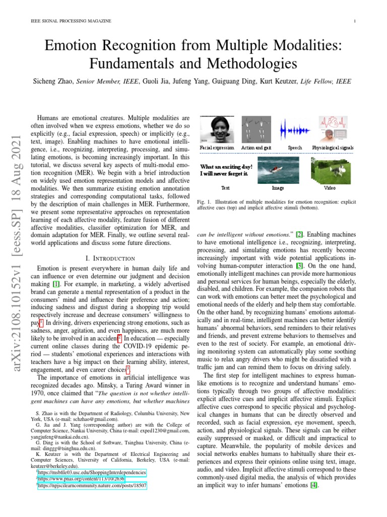 Fundamentals and Methodologies of Multi-Modal Emotion Recognition: A Comprehensive Review of ...