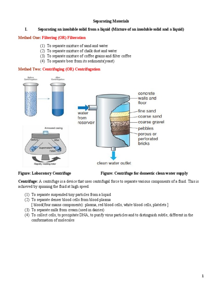 Methods for Separating Mixtures | PDF | Distillation | Chromatography