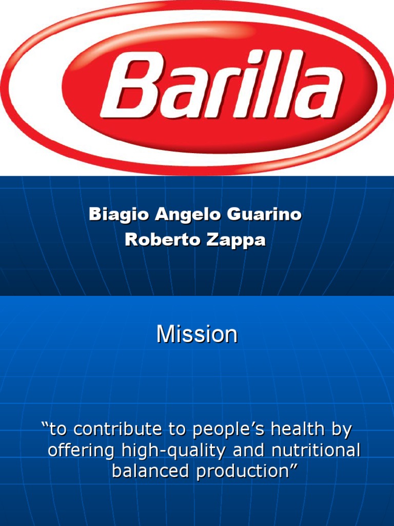 Presentation Barilla | PDF