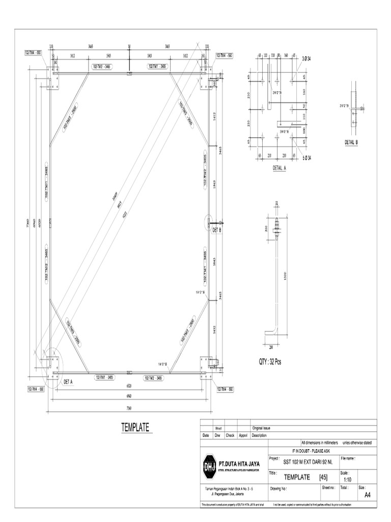 Steel Structure Drawings | PDF