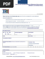 Uts Grs Research Degree Application CV Template | PDF