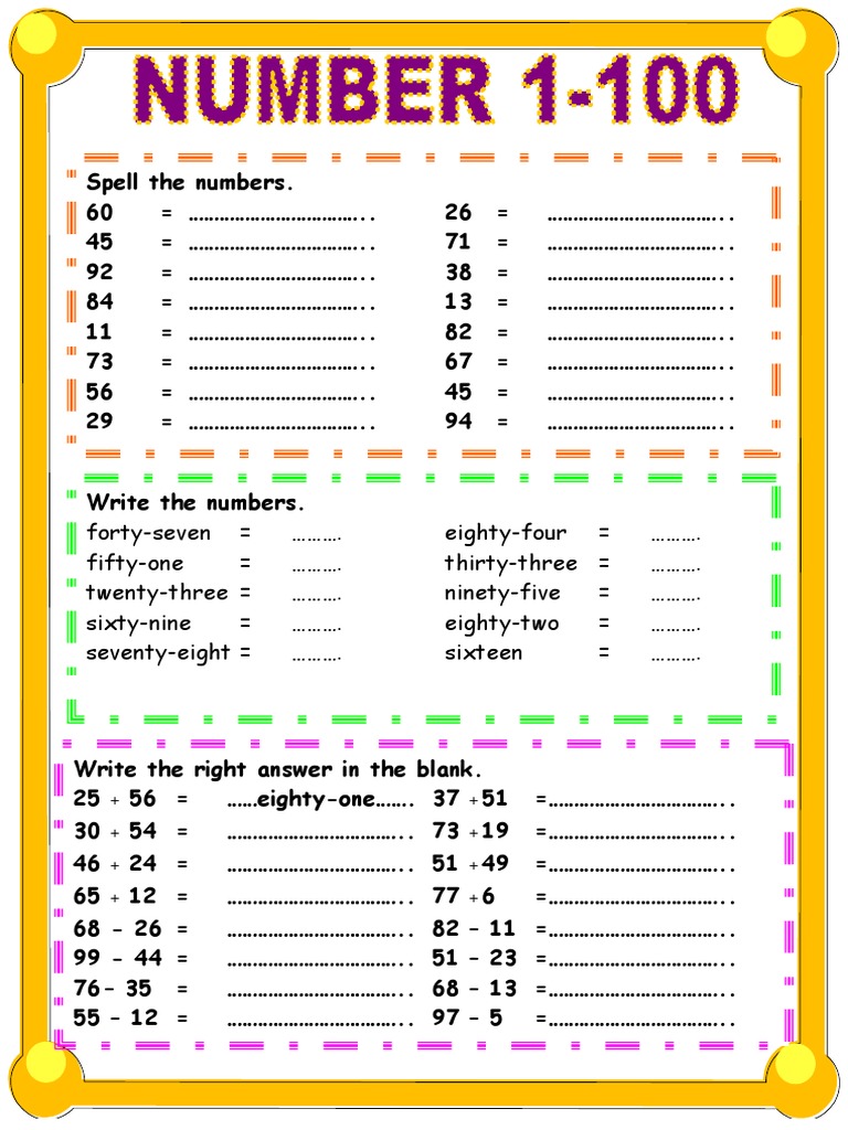 Forty-Seven . Eighty-Four . Fifty-One . Thirty-Three . Twenty-Three ...