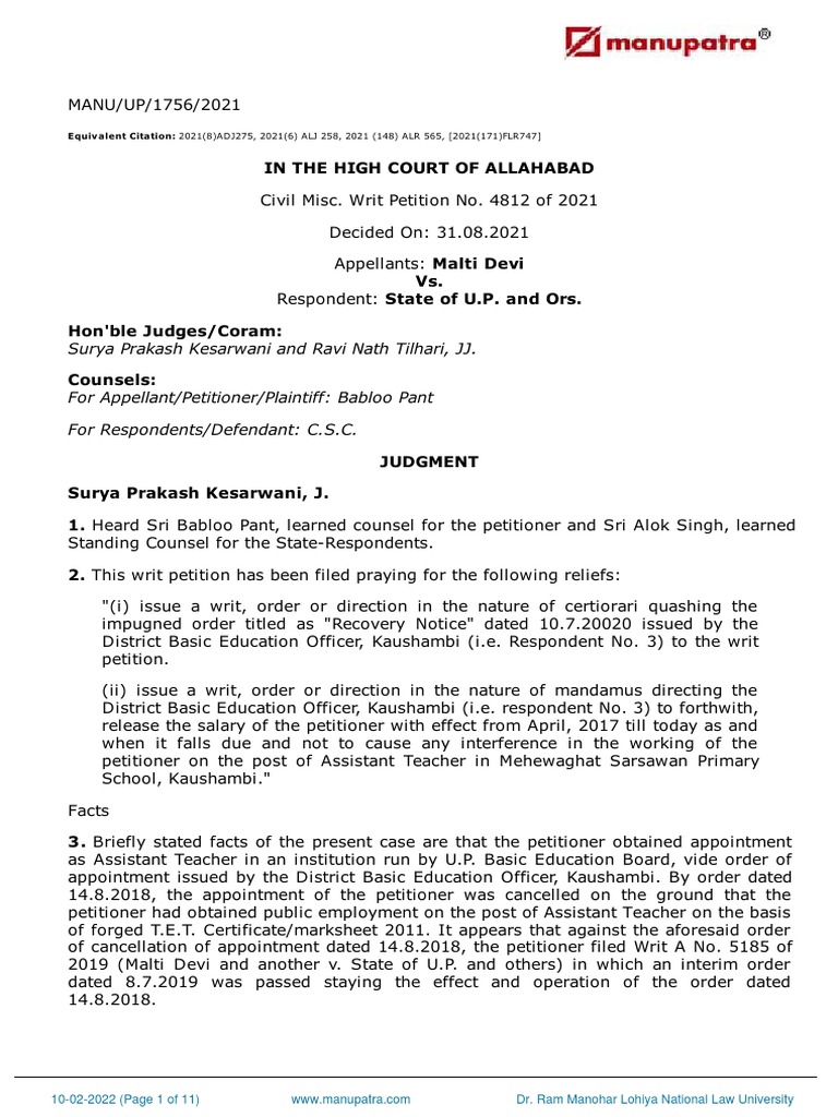 Appointment Obtained by Fraud Is Void Ab Initio (2021) | PDF ...