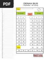 Denah Kursi Bus 50 Seat 2-2 | PDF