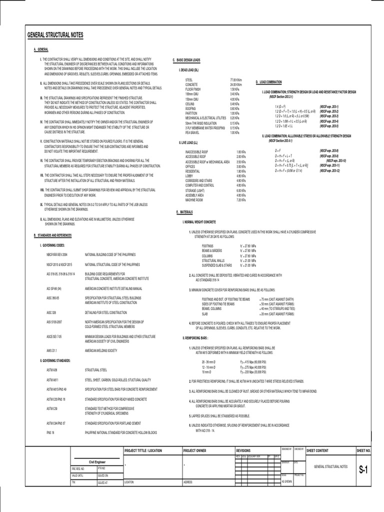 Structural Drawing | PDF | Concrete | Structural Steel