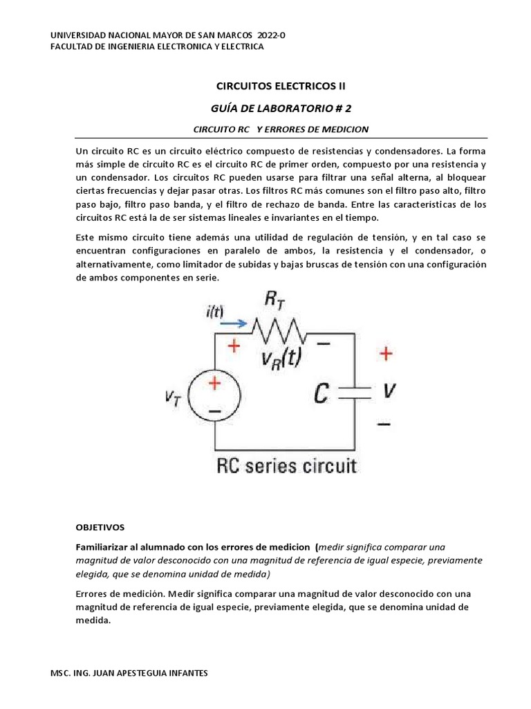 Circuitos Electricos II Laboratorio 2 | PDF | Medición | Filtro electronico