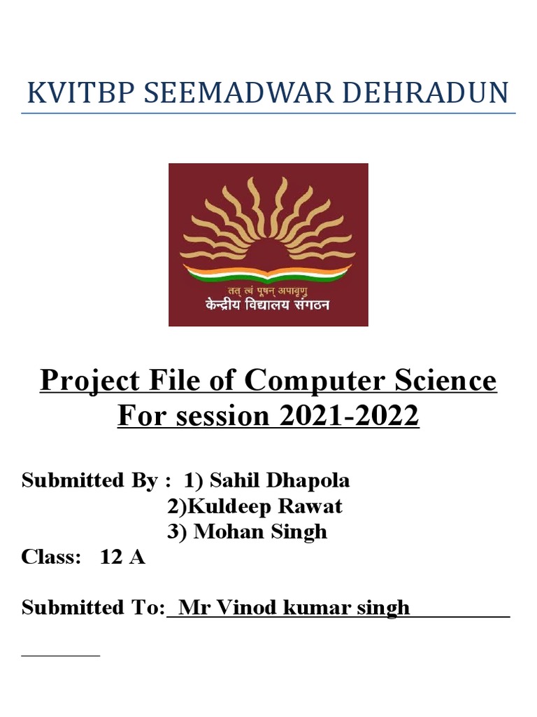 Project On School Management System | Download Free PDF | Databases | Software