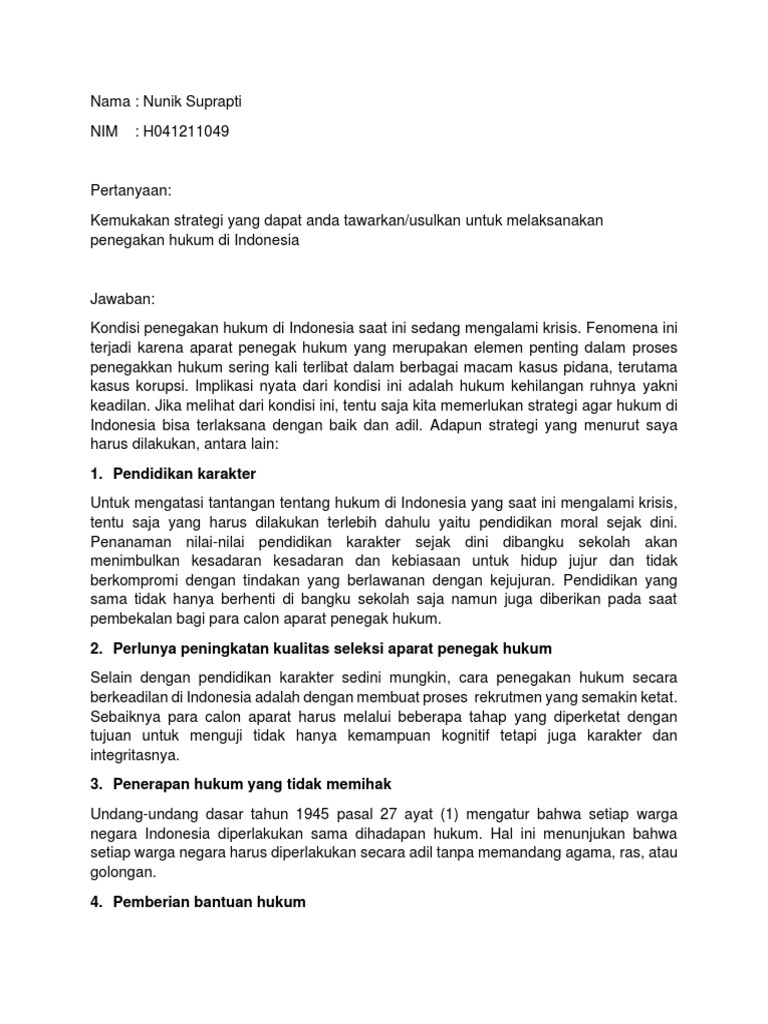 Nunik Suprapti - 049 - Tugas Pekan VI | PDF | Karier & Perkembangan ...