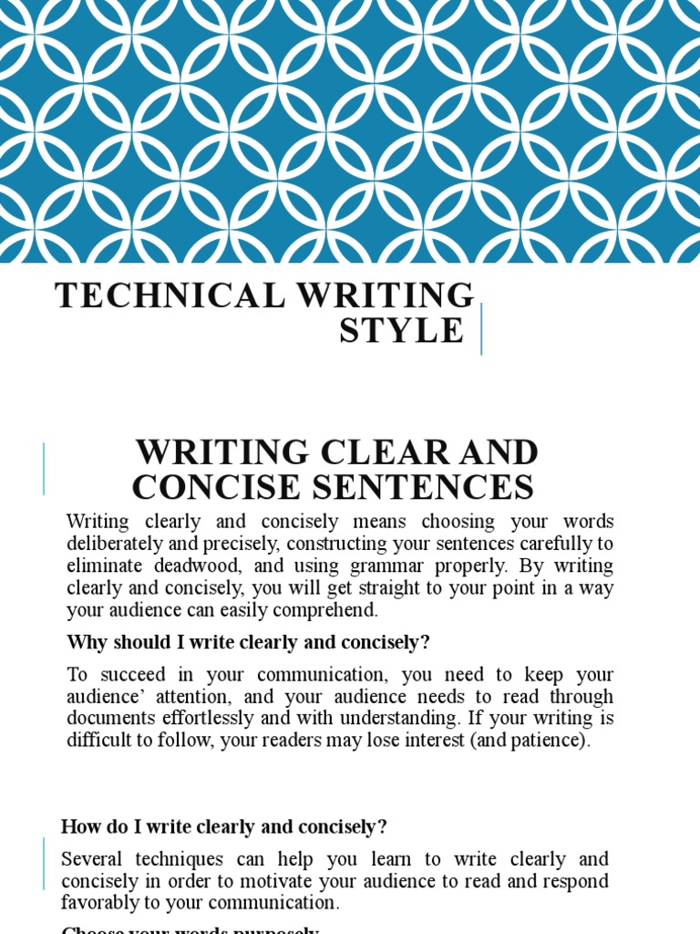 Technical Writing Style | PDF | Subject (Grammar) | Verb