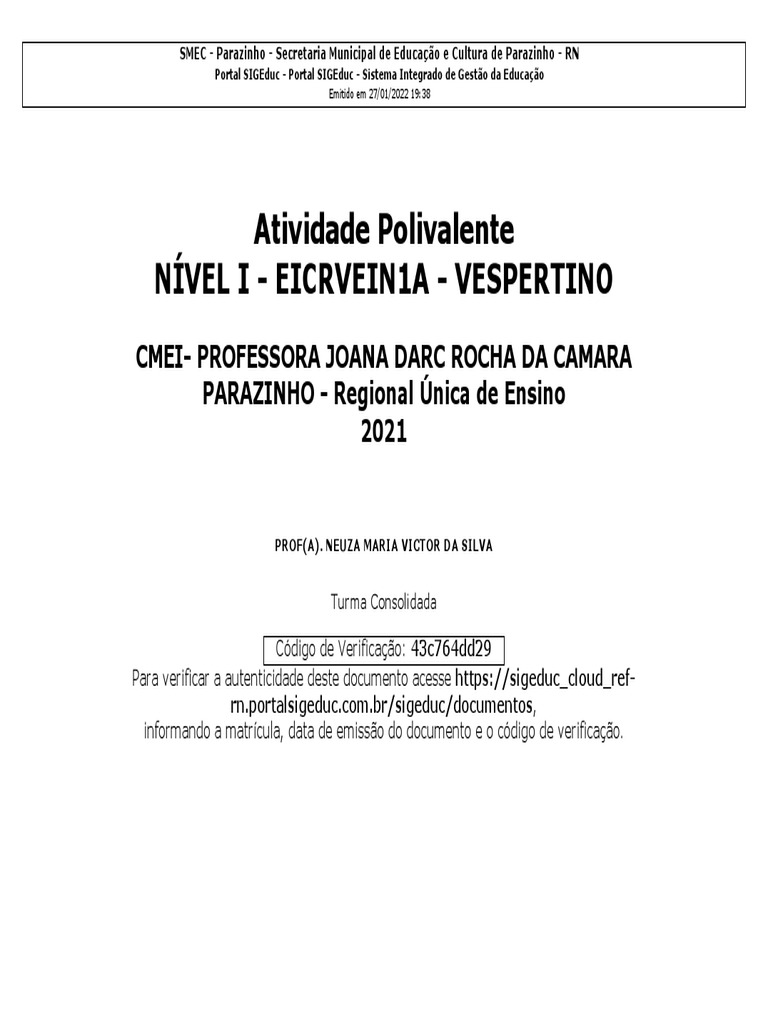 Sigeduc-Diario | PDF | Escolas | Aprendizado