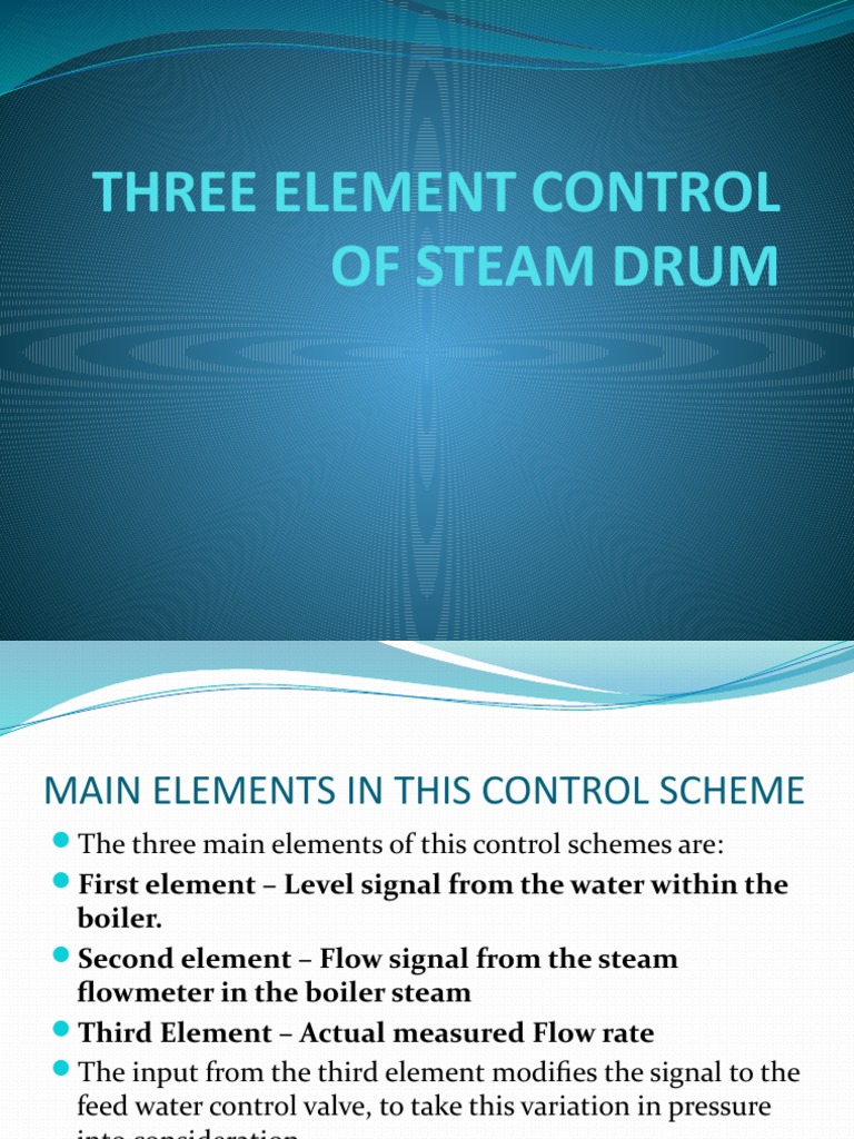 Three Element Control of Steam Drum | PDF | Boiler | Water