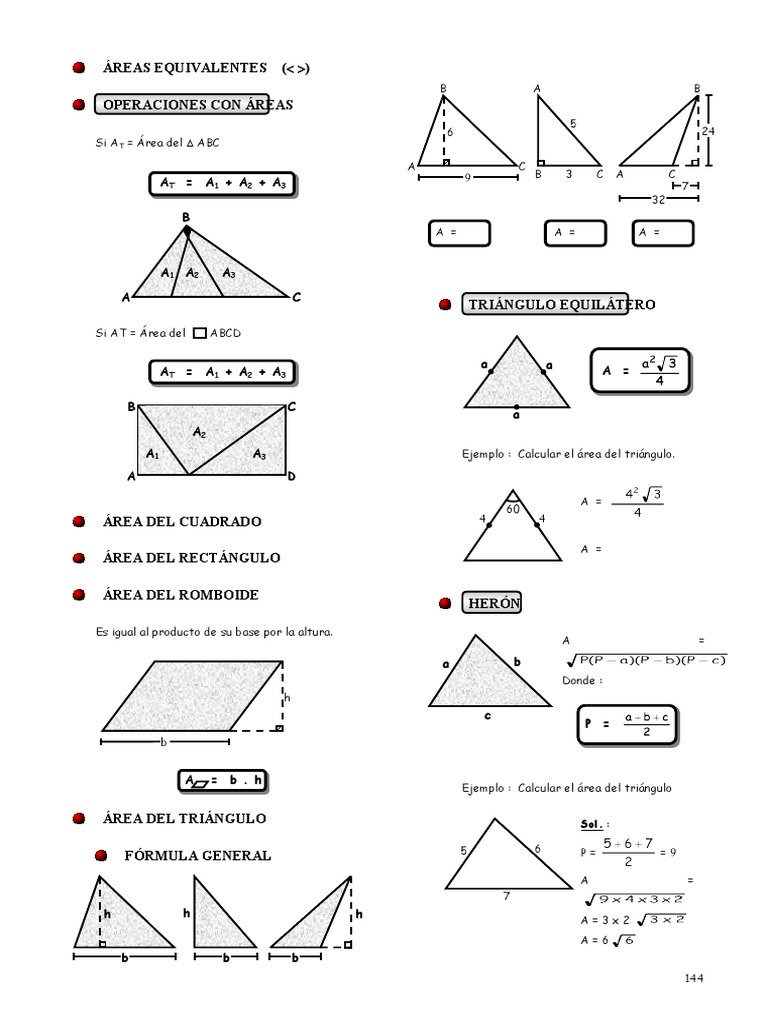 Formulas De Triangulo De Geometria Los Triángulos Según Sus Lados