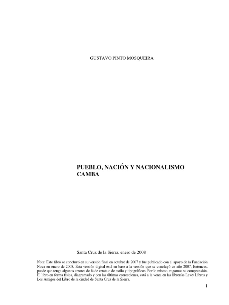 Nacionalismo Camba | PDF | Nación | Nacionalismo