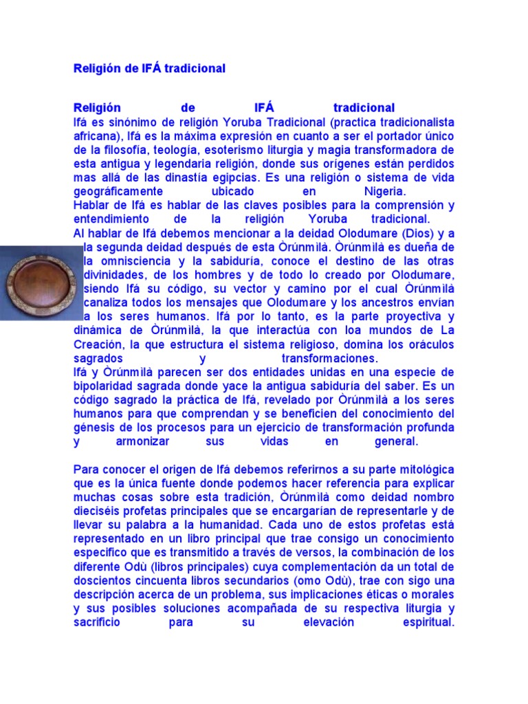 Ifa Tradicional | PDF | Dios | Religión y creencia
