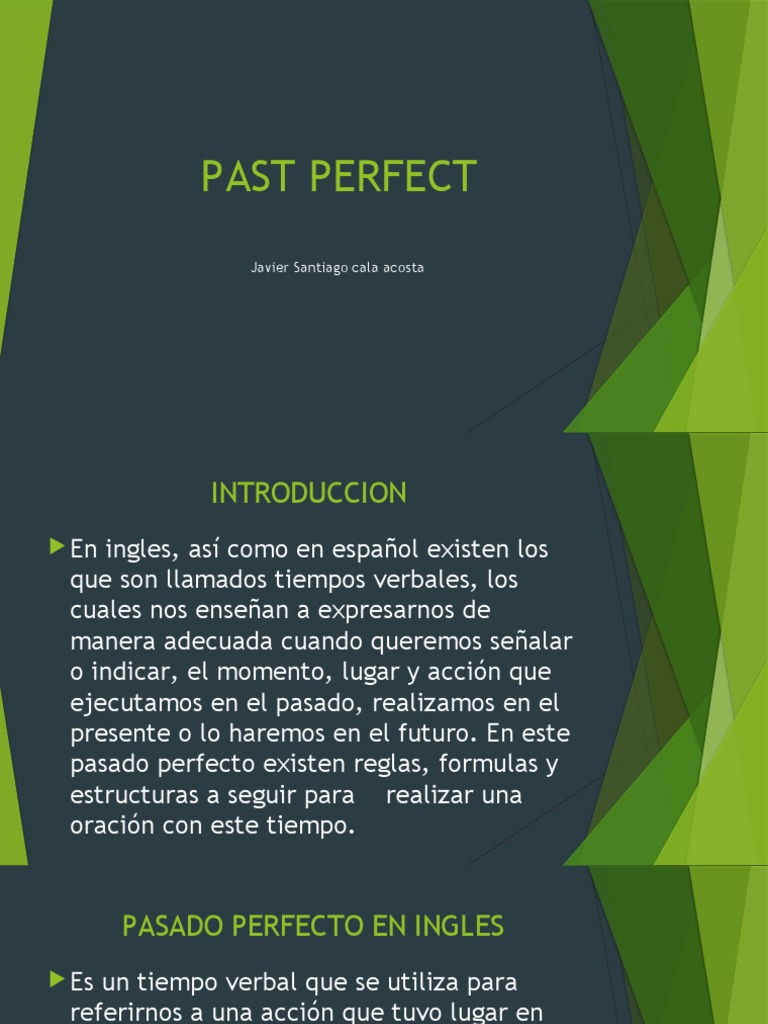 Uso del Pasado Perfecto en Inglés | PDF | Verbo | Ciencia cognitiva