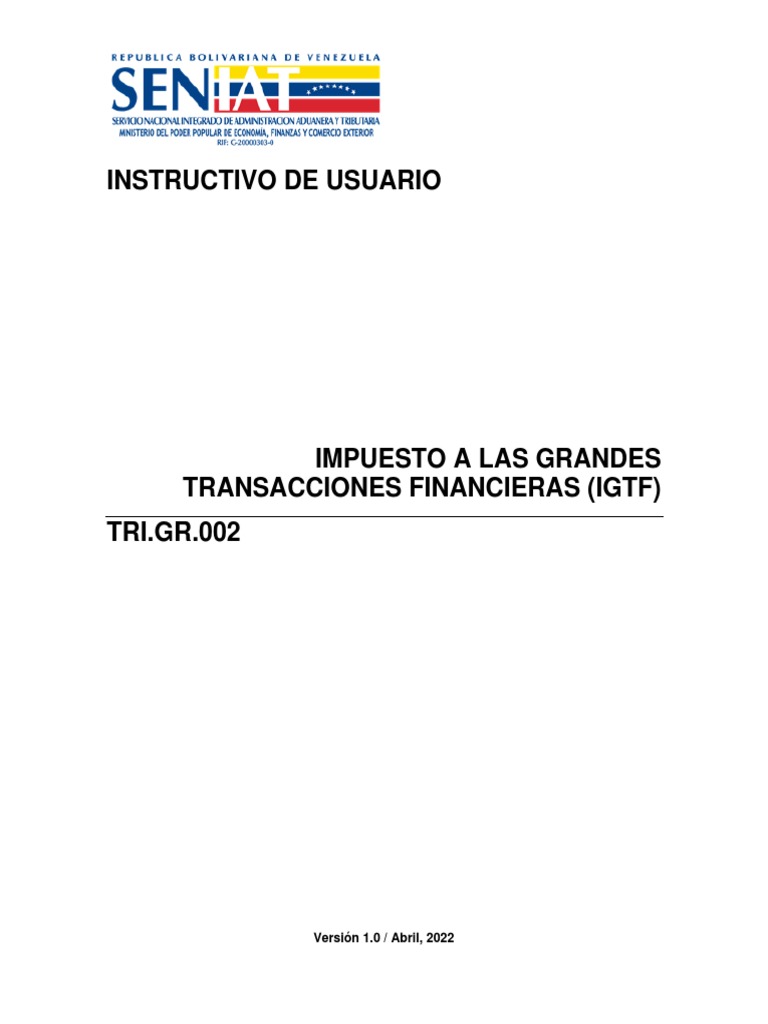 Guía para Declarar el IGTF en Venezuela | PDF | Negocios | Finanzas y ...