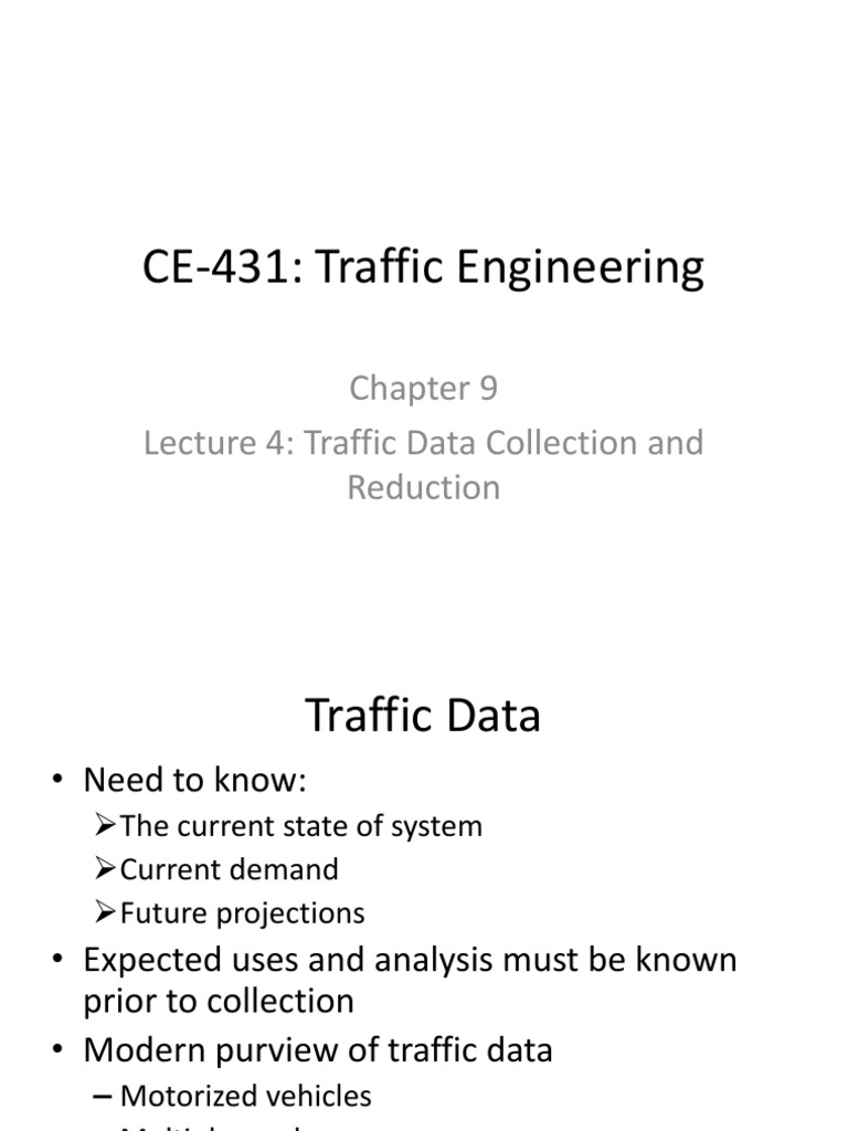 Traffic Data Collection Methods | PDF | Traffic | Sensor