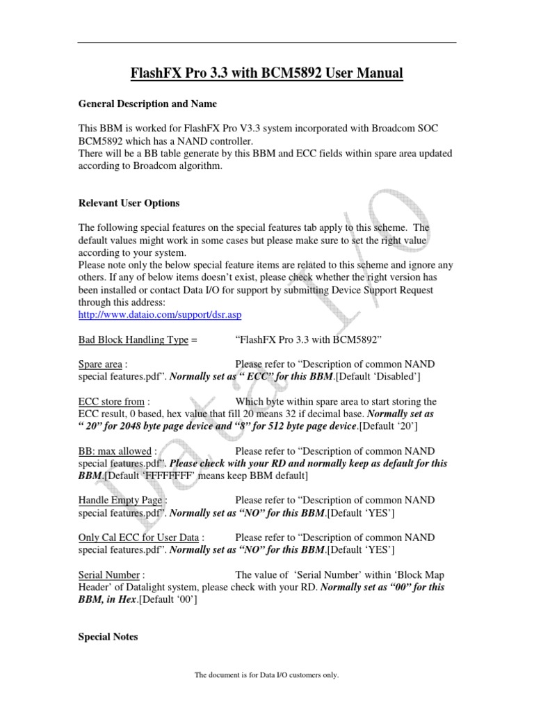 FlashFX Pro 3.3 With BCM5892 User Manual | PDF | Flash Memory | Error ...