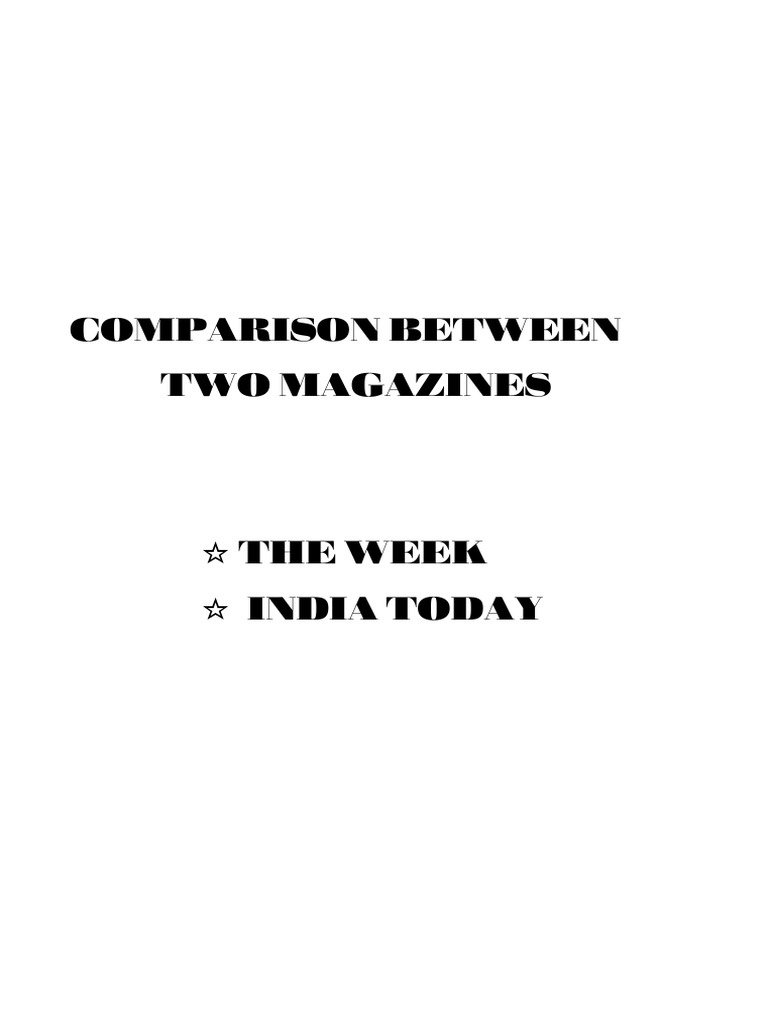 Comparison Between Magazines | PDF