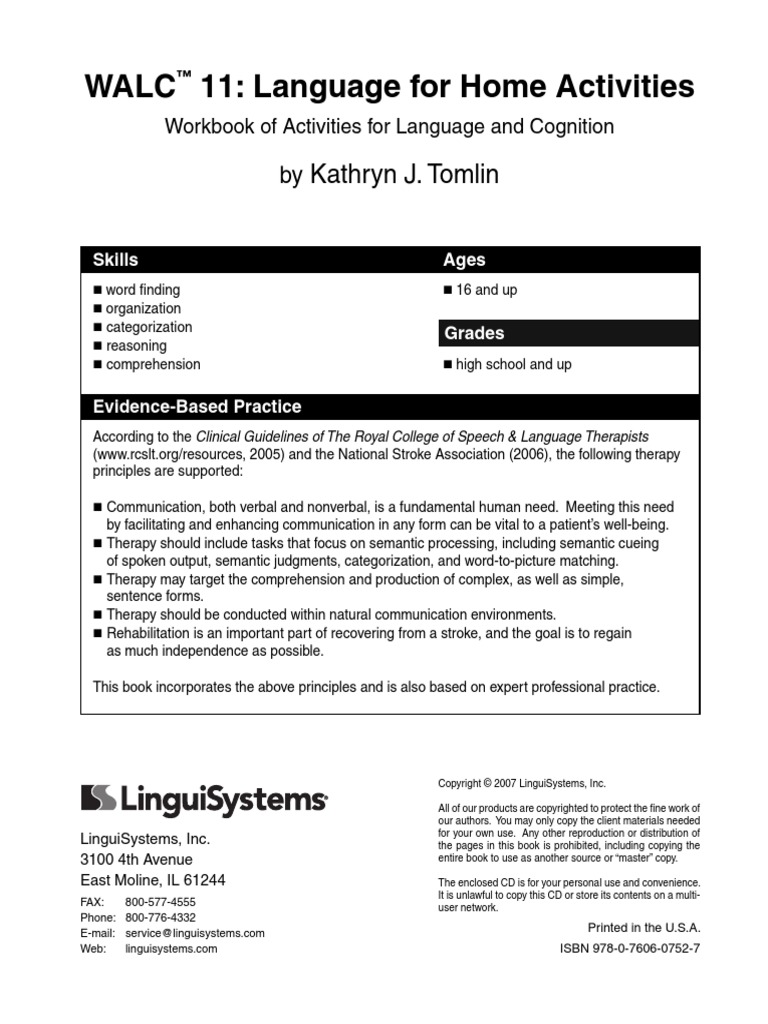 WALC 11 Language For Home Activities | PDF | Recall (Memory) | Thought