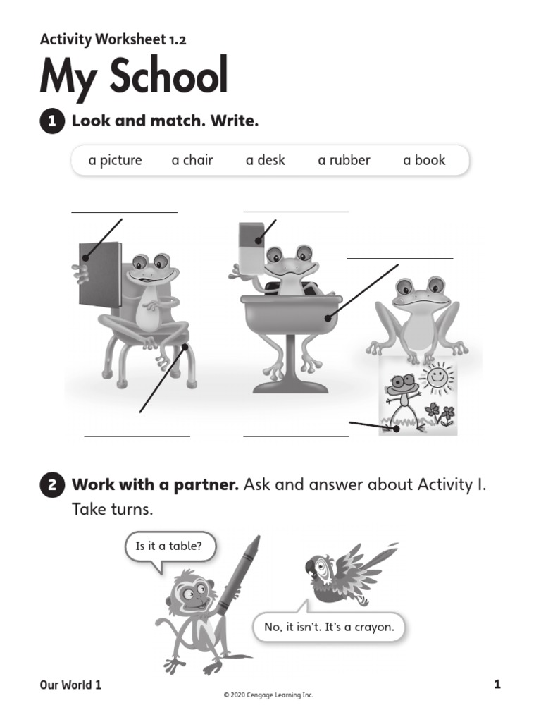 Our World 1 - Unit 1.2 Class Activity | PDF | Decorative Arts | Office Work
