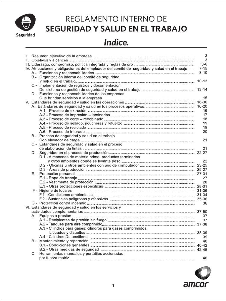 Reglamento Interno de SST | PDF