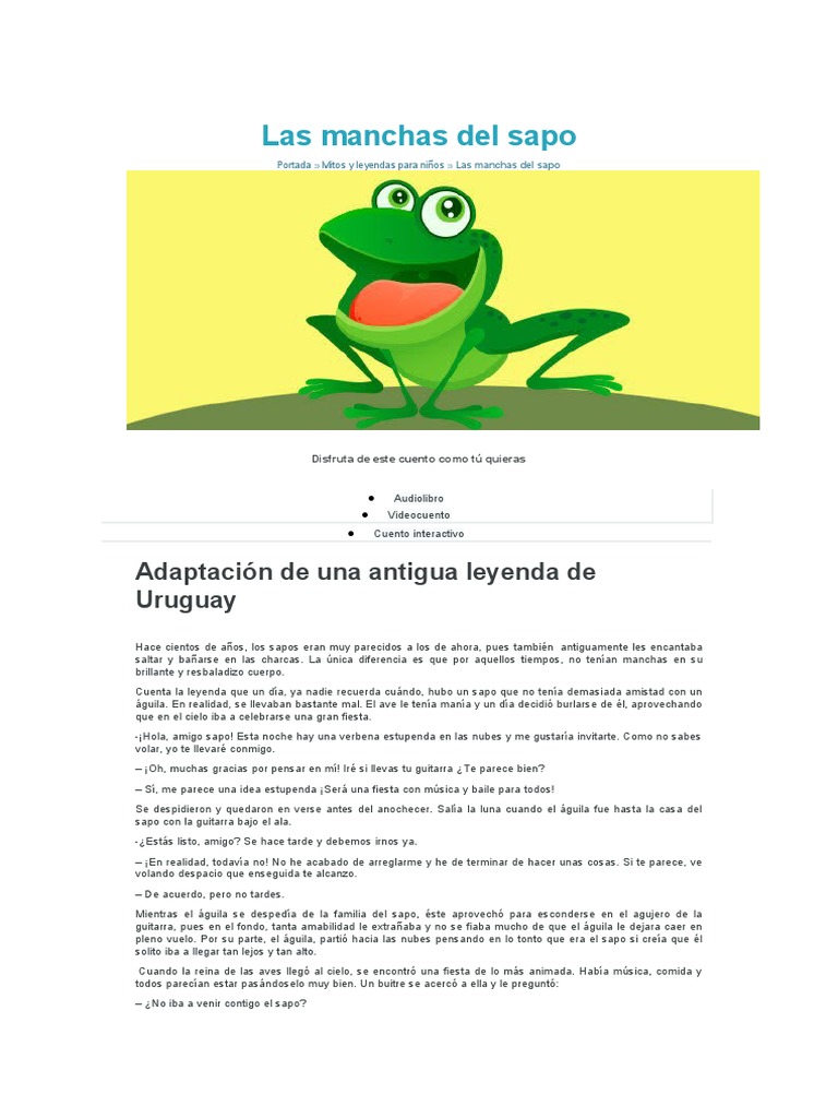 Las Manchas Del Sapo | PDF