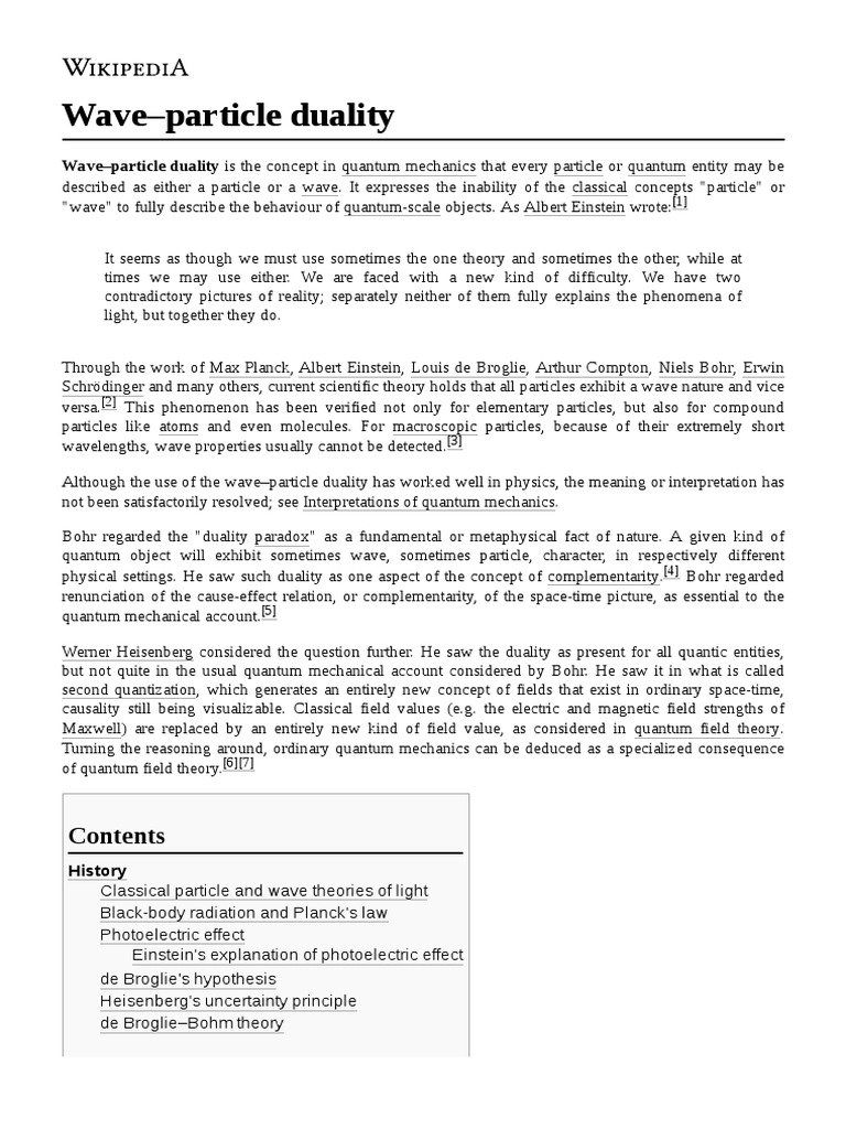 Wave-Particle Duality | PDF | Photon | Light