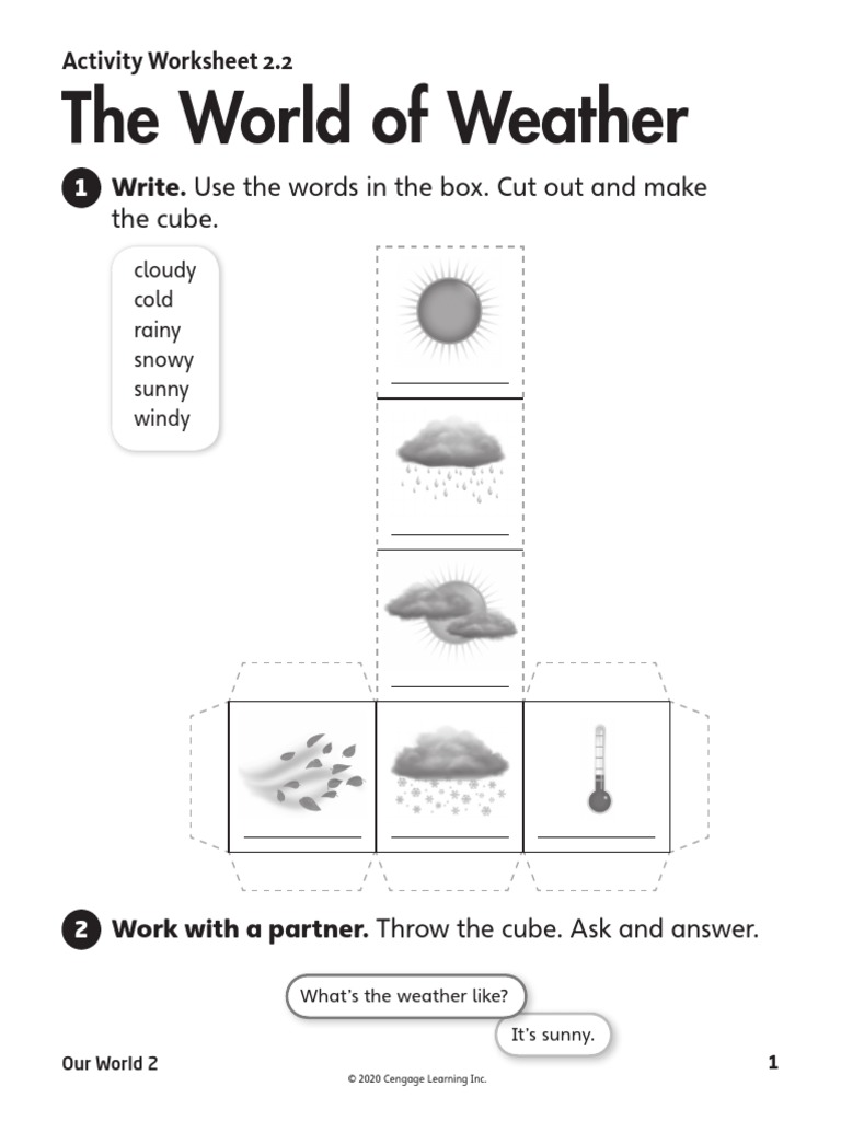 Our World 2 - Unit 2.2 - Extra Worksheet | PDF