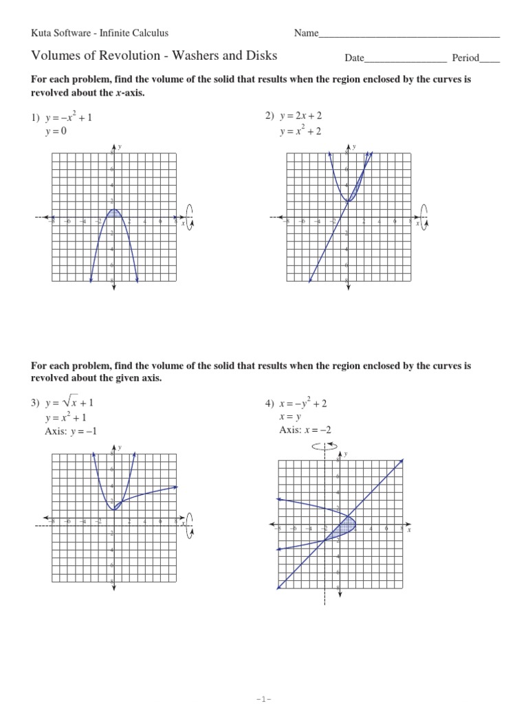 Volume Washers and Disks | PDF | Volume | Differential Geometry