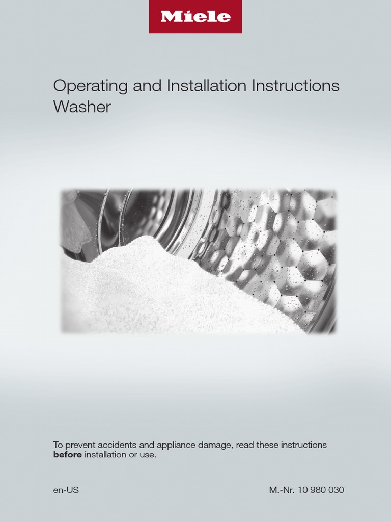 Operating and Installation Instructions Washer | PDF | Washing Machine ...