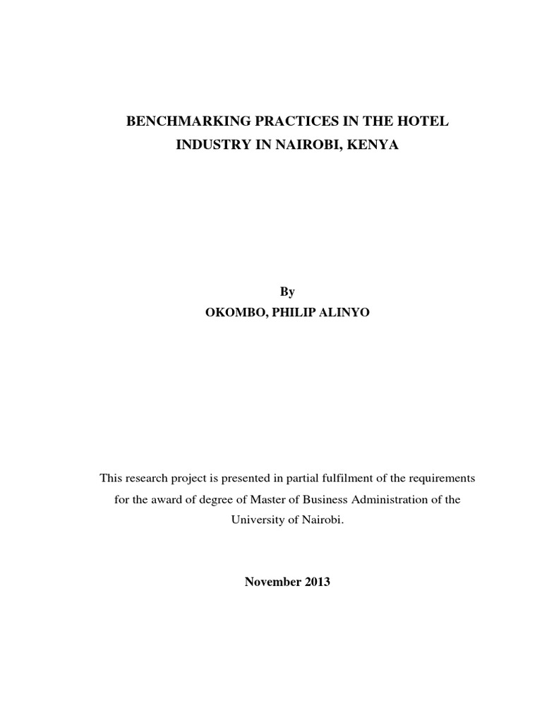Benchmarking Practices in The Hotel Indu | PDF | Benchmarking | Likert ...