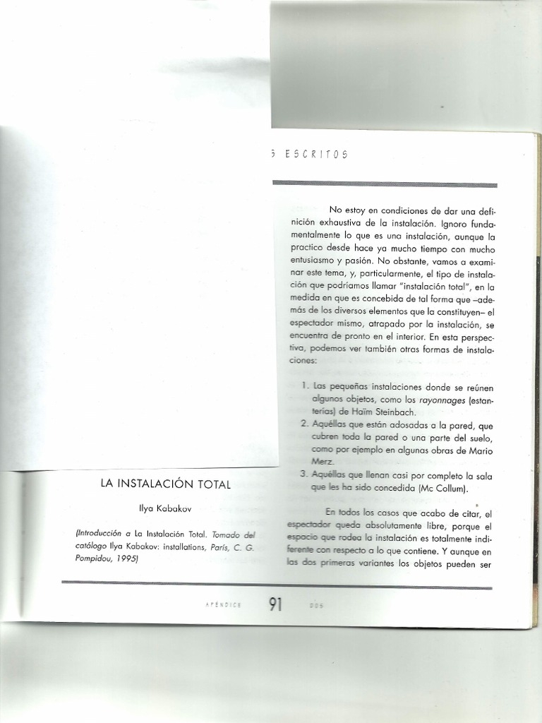 La Instalación Total - Ilya - Kabakov | PDF