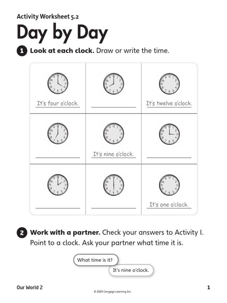 Our World 2 - Unit 5.2 - Extra Worksheet | PDF