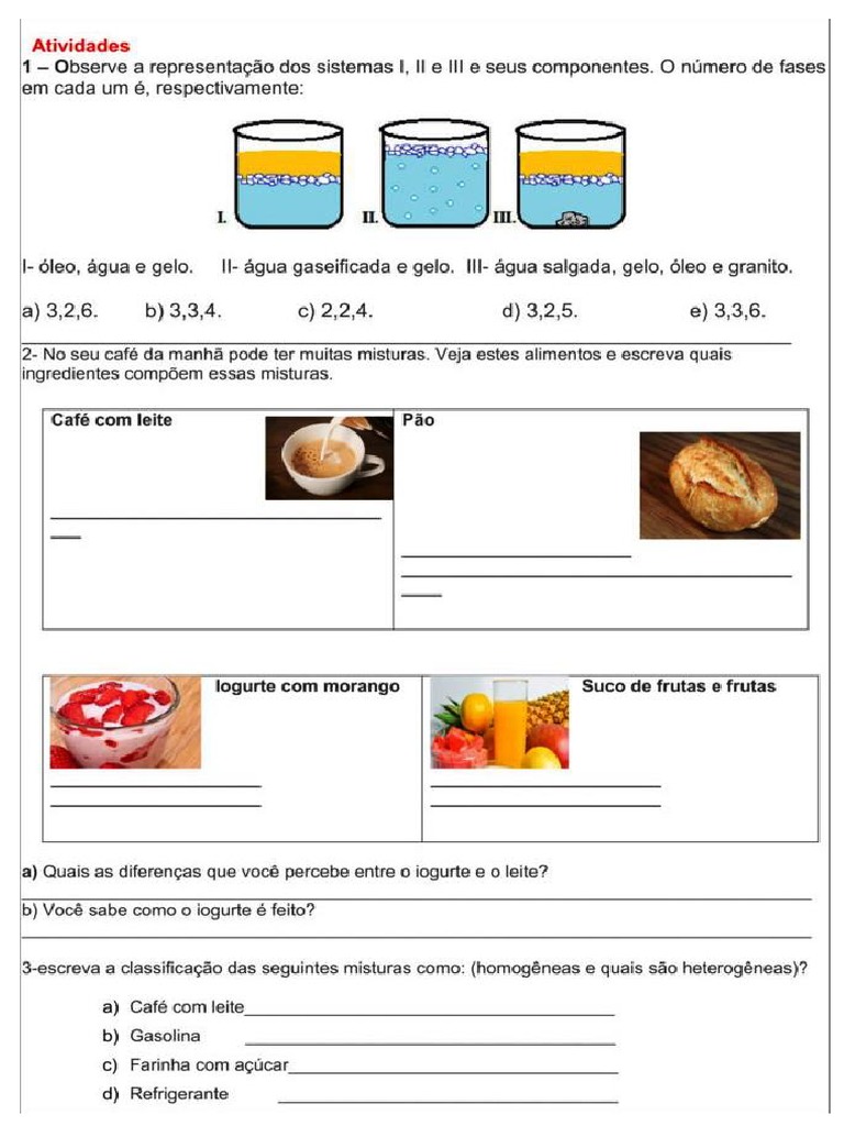 Mistura Homogênea e Heterogênea | PDF