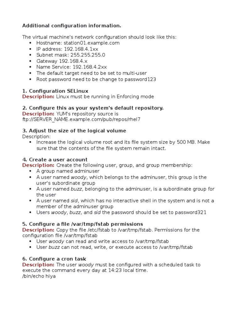 3.1 Practice - Exam - ULTIMATE - RHCSA - TRAINING | PDF | File System | Data