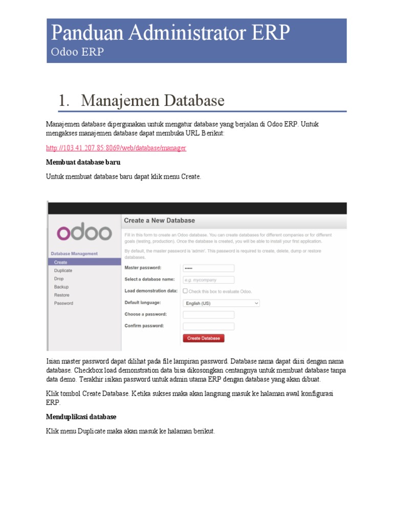 Panduan Admin Odoo ERP Terlengkap | PDF | Bisnis | Komputer