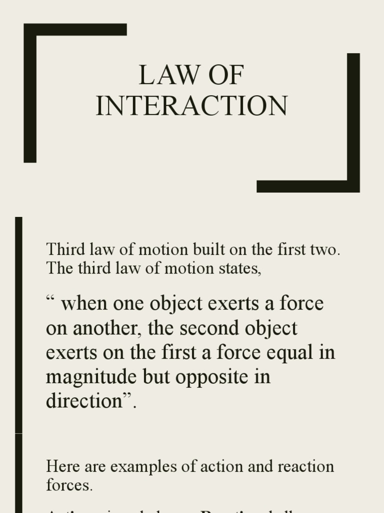 Law of Interaction | PDF