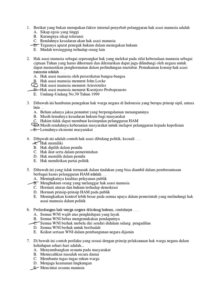 Contoh Soal-Soal PPKN 2022 | PDF