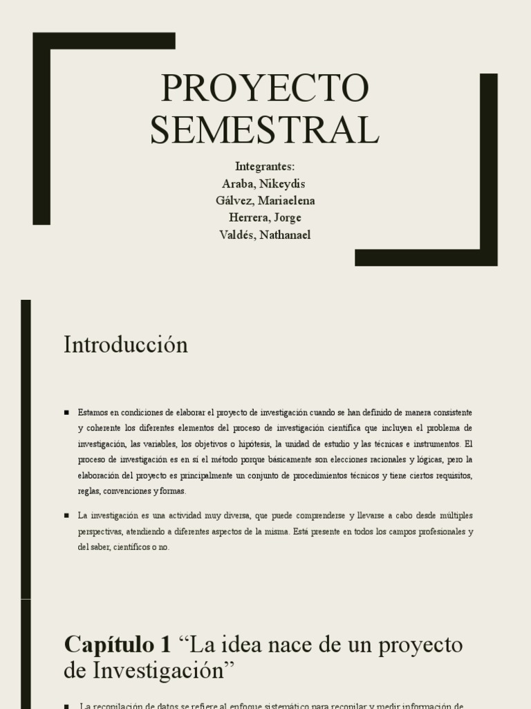 Proyecto Semestral - Metodologia | PDF | Método científico | Metodología