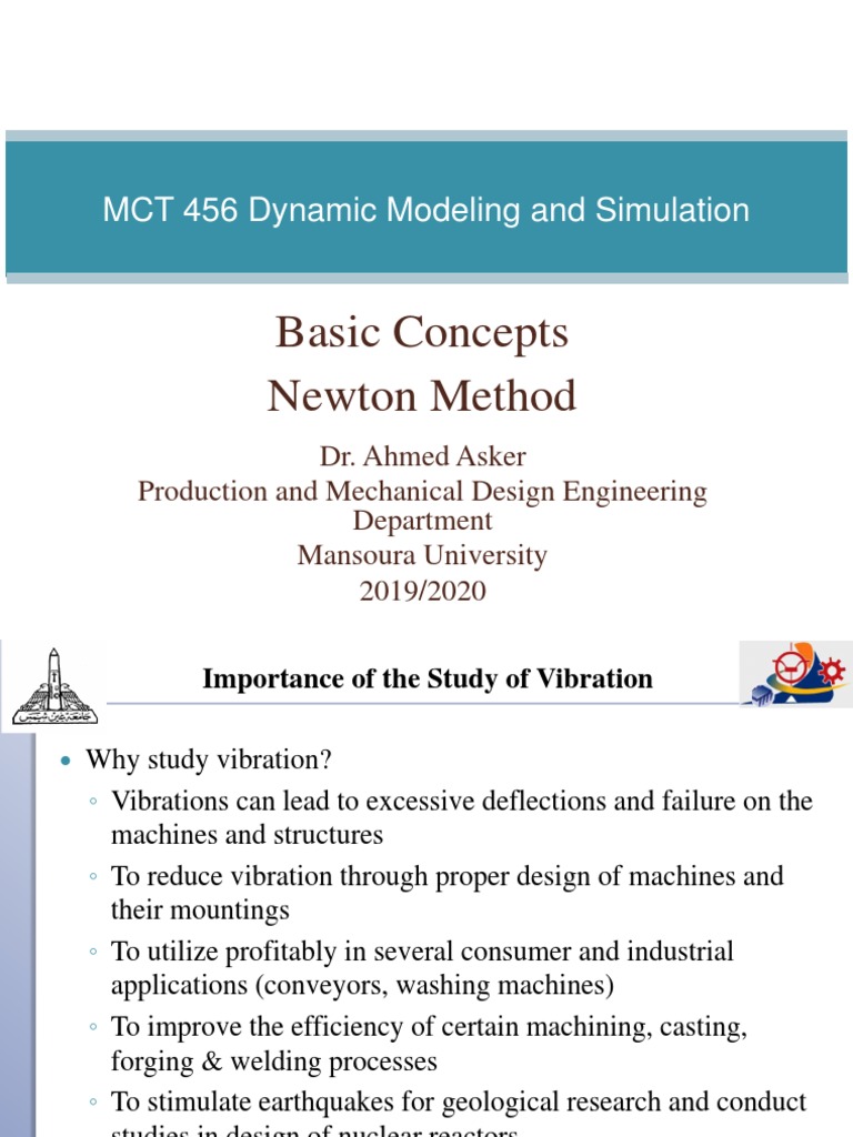 MCT 456 Vibration Modeling Fundamentals | PDF | Damping | Force