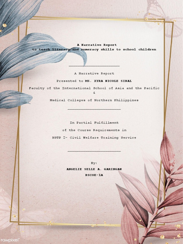 Narrative Report (TEACHING) | PDF | Literacy | Teachers