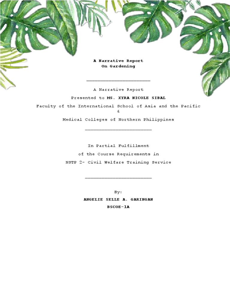 A Narrative Report Tree Planting | PDF | Agriculture