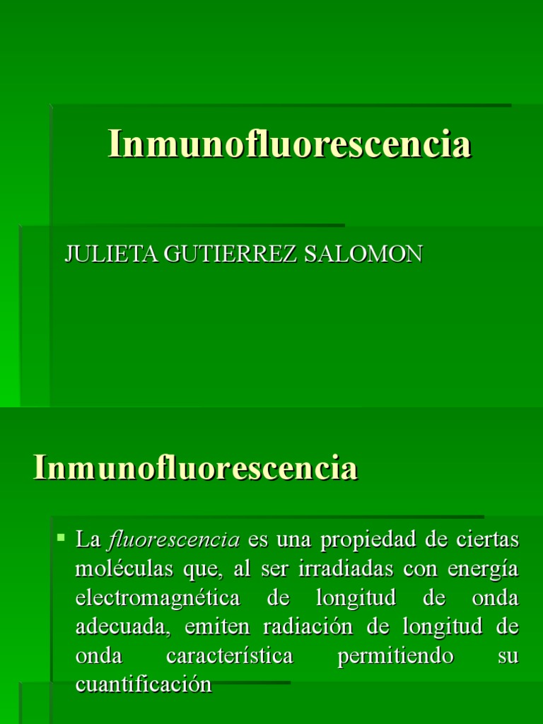 Inmunofluorescencia | Descargar gratis PDF | Inmunofluorescencia | Biología