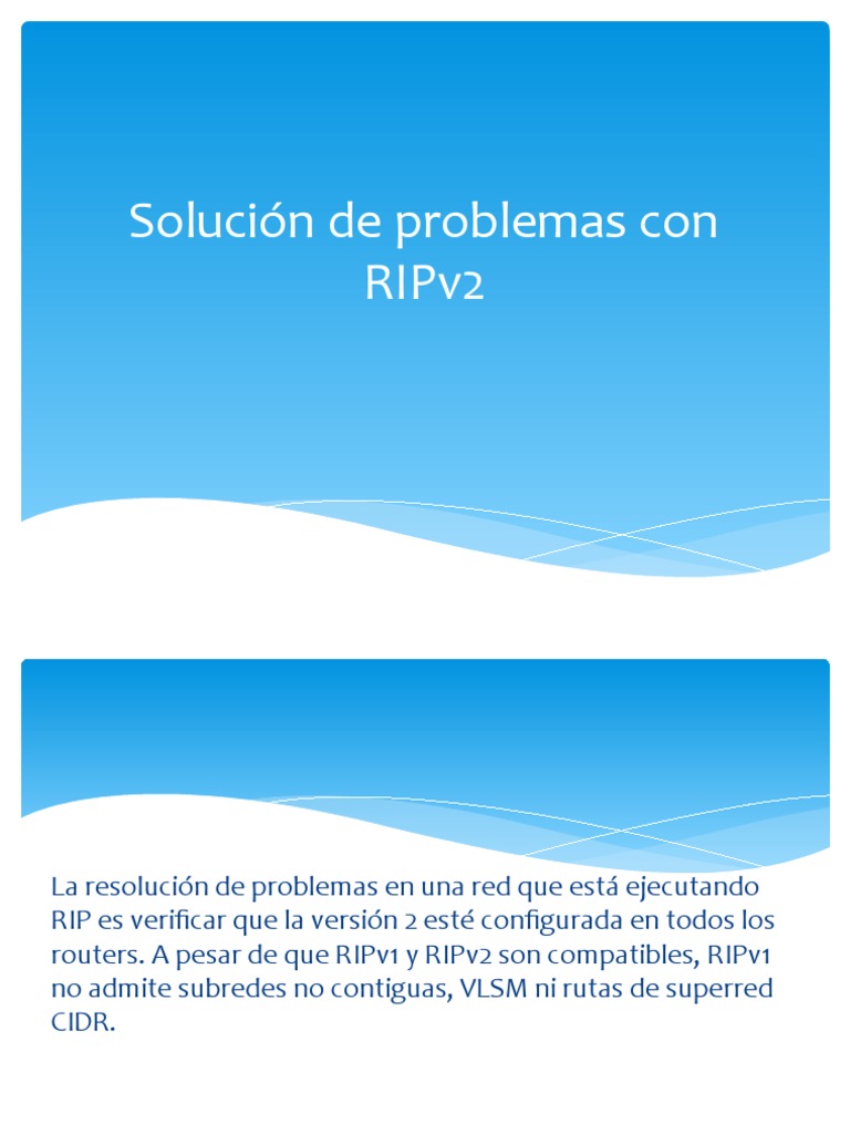 Solución de Problemas Con RIPv2 | PDF